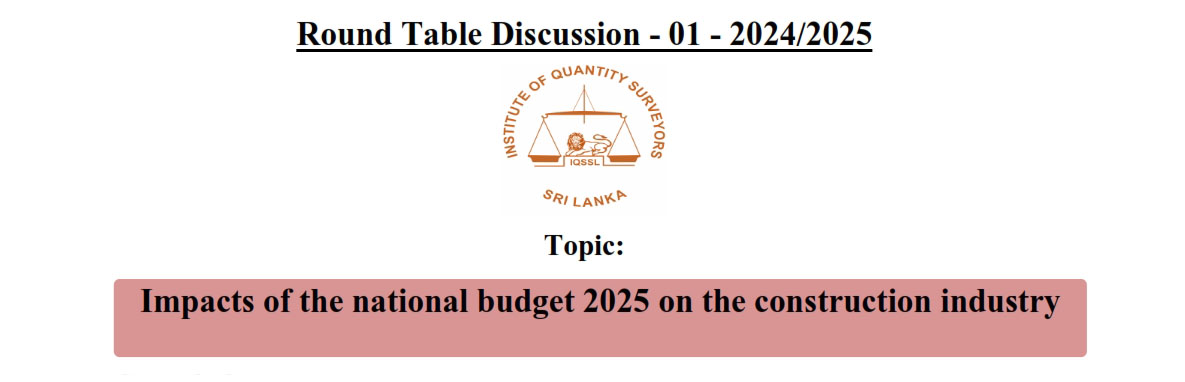 IQSSL - Institute of Quantity Surveyors Sri Lanka - Official Website